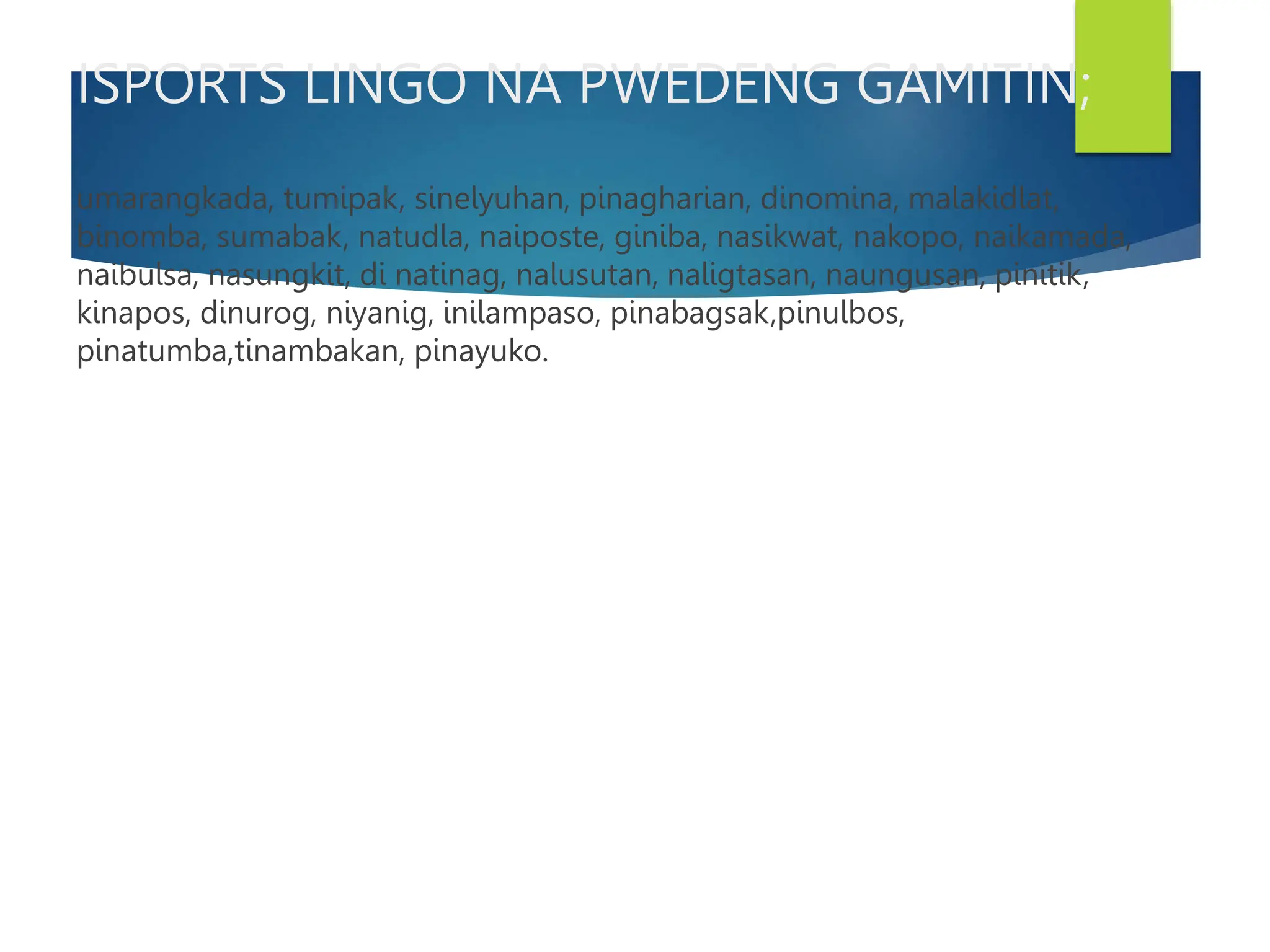 Pagsulat ng balitang Isports para sa mga batang manunulat.ppt