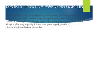 Pagsulat ng balitang Isports para sa mga batang manunulat.ppt