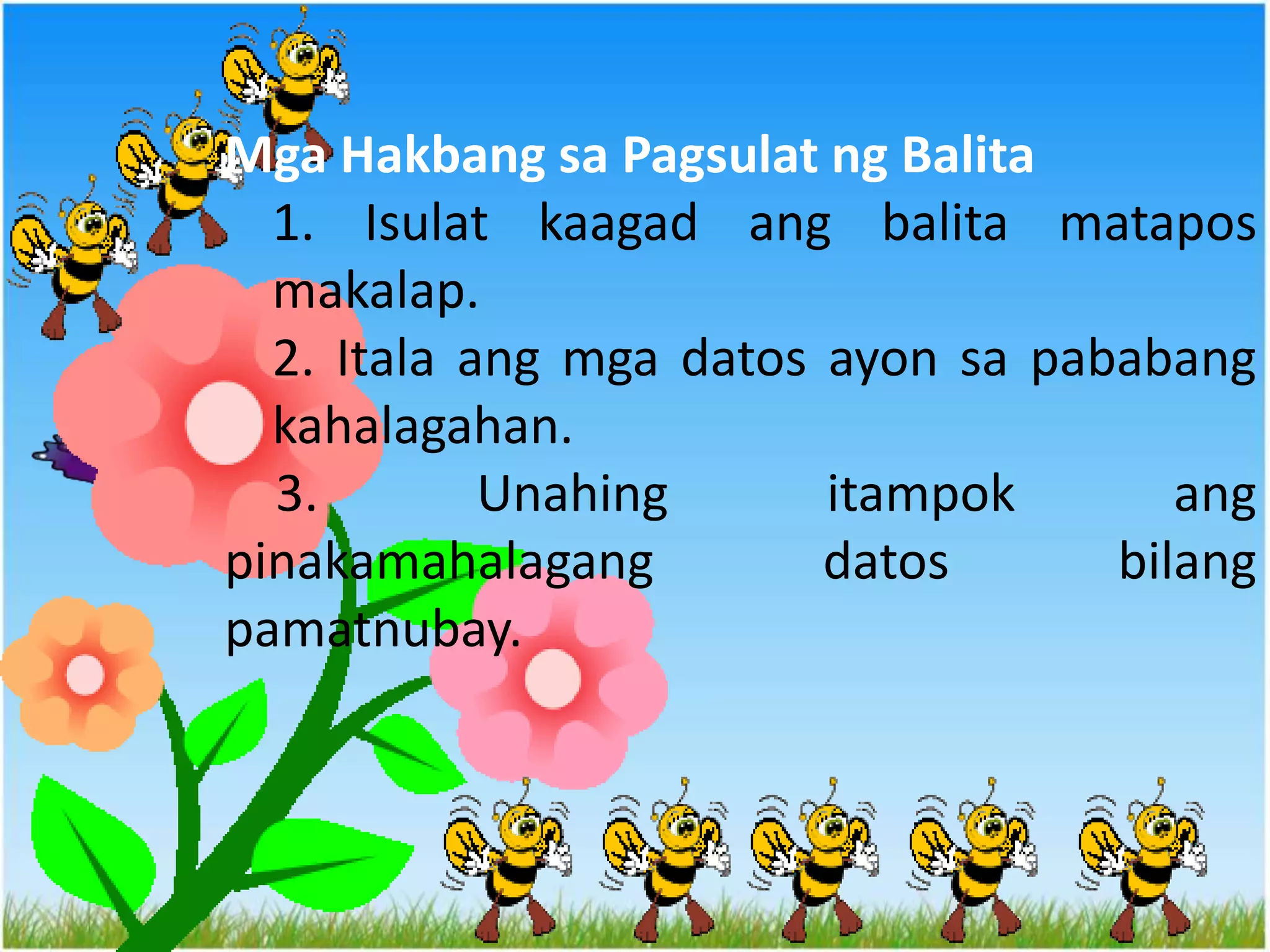 Pagsulat ng balita ppt | PPTX