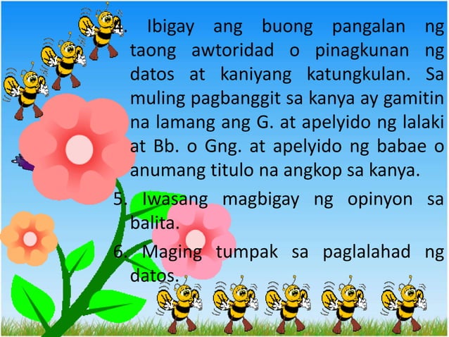 Pagsulat ng balita ppt | PPTX