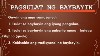 Pagsulat ng Baybayin Bilang Sinaunang Sistemang Pagsusulat ng mga ...