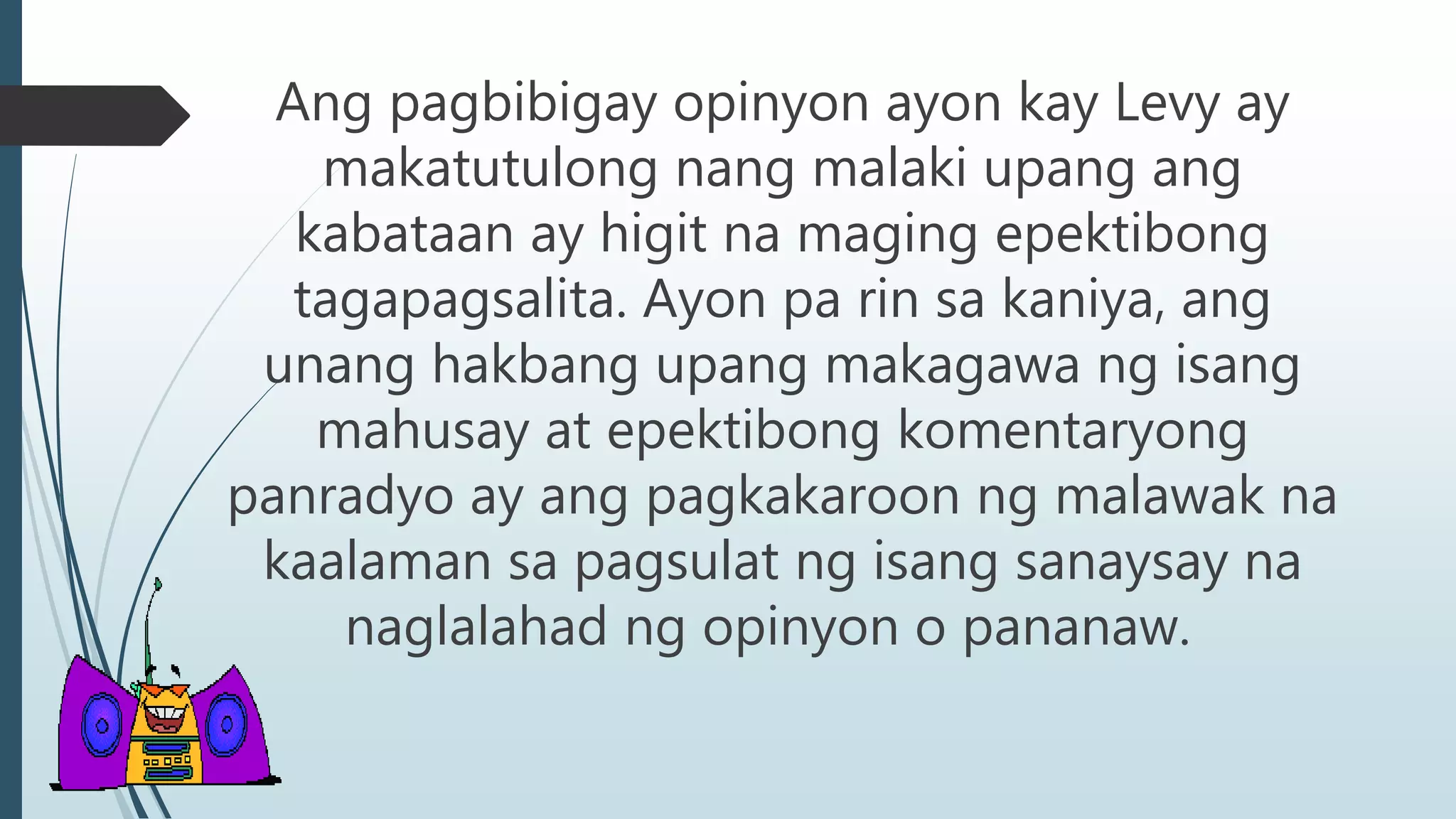 Pagsulat ng iskrip ng programang panradyo | PPTX