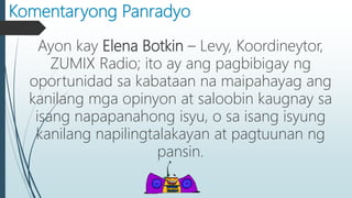 Pagsulat ng iskrip ng programang panradyo | PPTX