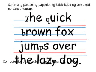 Cursive Writing Pagsulat ng kabit kabit at worksyap | PPTX