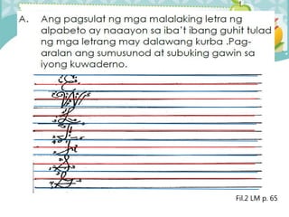 Cursive Writing Pagsulat ng kabit kabit at worksyap | PPTX