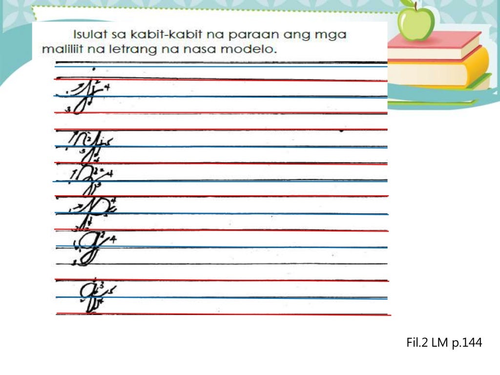 Cursive Writing Pagsulat ng kabit kabit at worksyap
