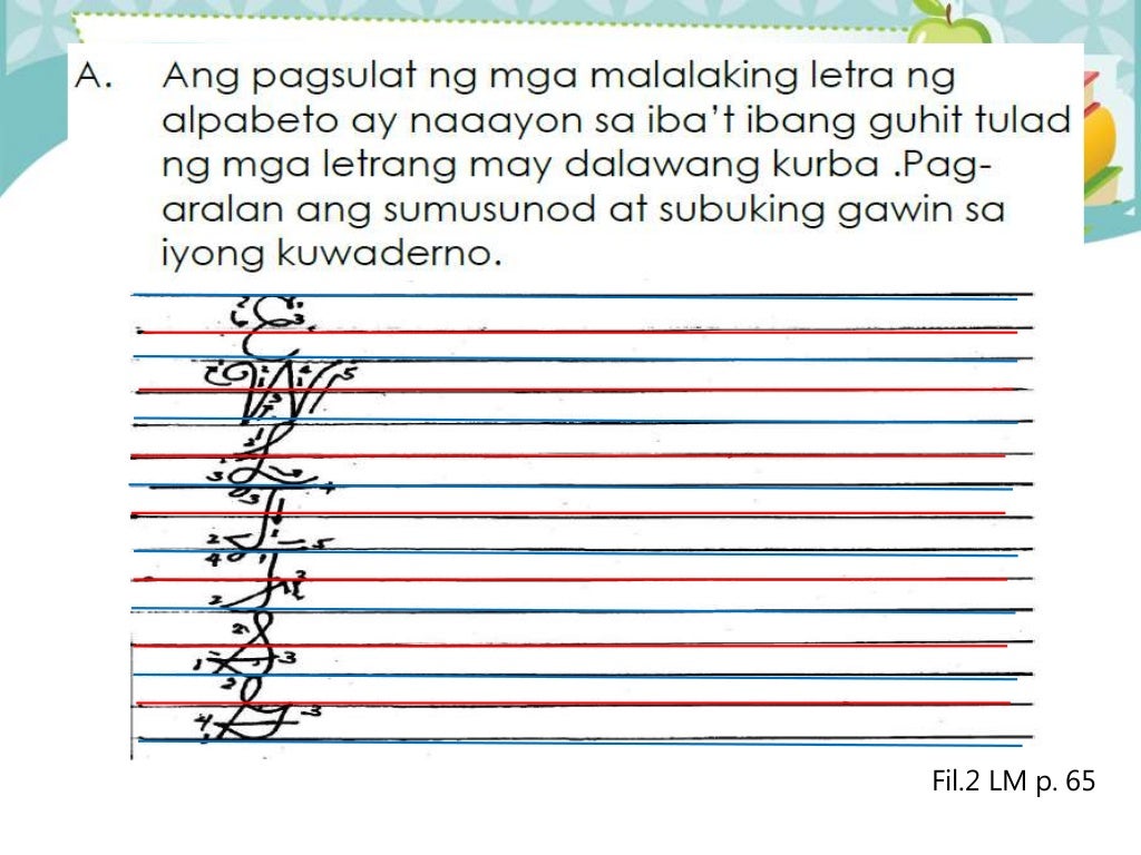 Cursive Writing Pagsulat ng kabit kabit at worksyap