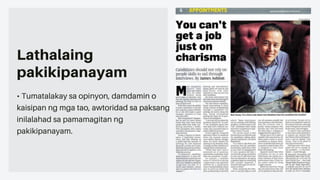 Pagsulat ng Lathalain-feature writting ( lathain | PPTX