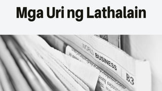 Pagsulat ng Lathalain-feature writting ( lathain | PPTX