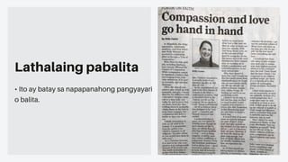 Pagsulat ng Lathalain-feature writting ( lathain | PPTX