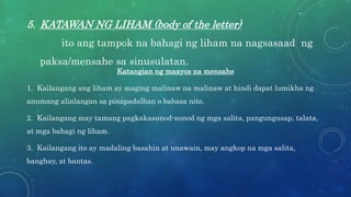 Pagsulat ng liham (report) | PPTX