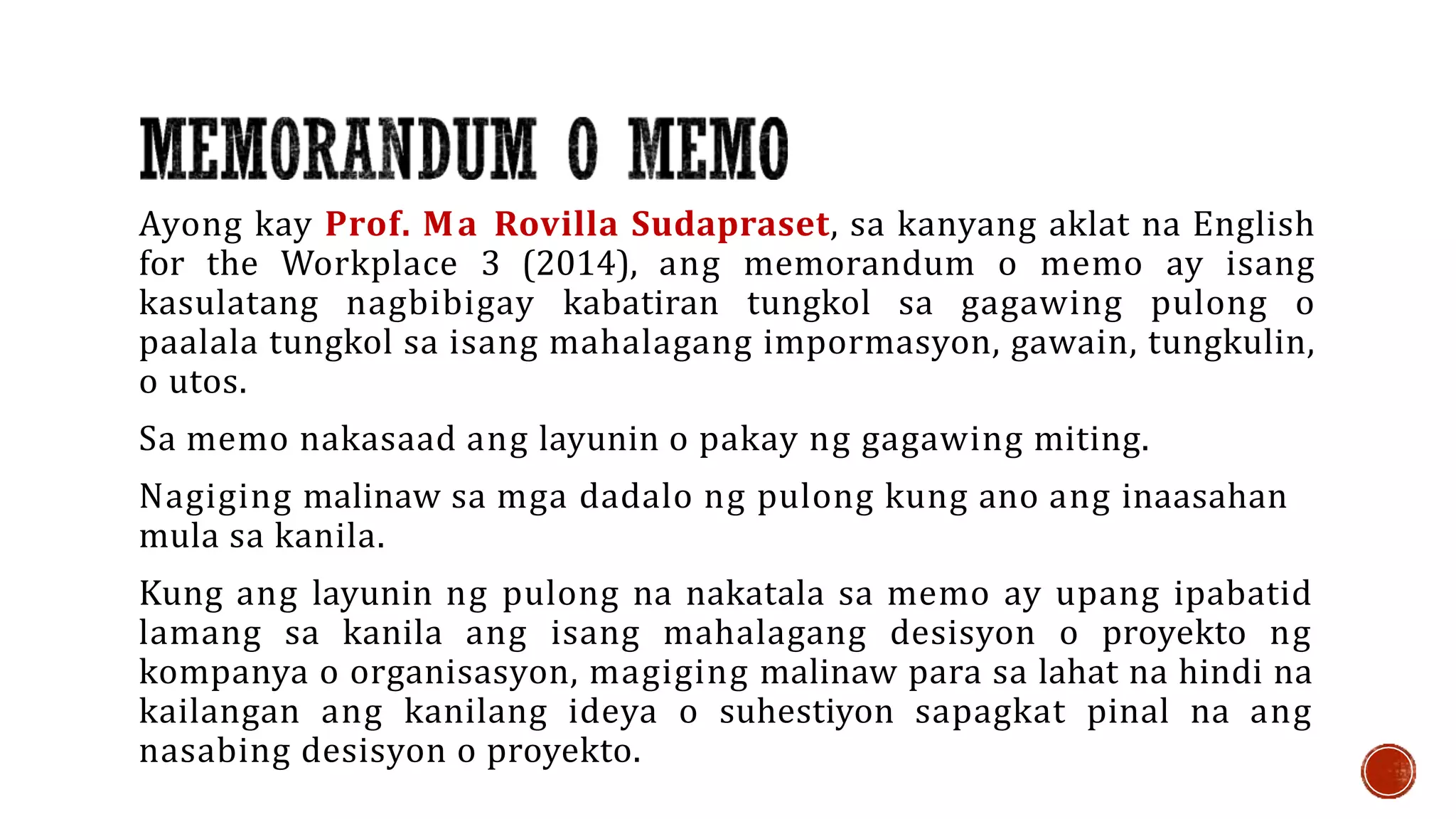 Pagsulat ng Memo, Agenda at Katitikan ng Pulong.pptx