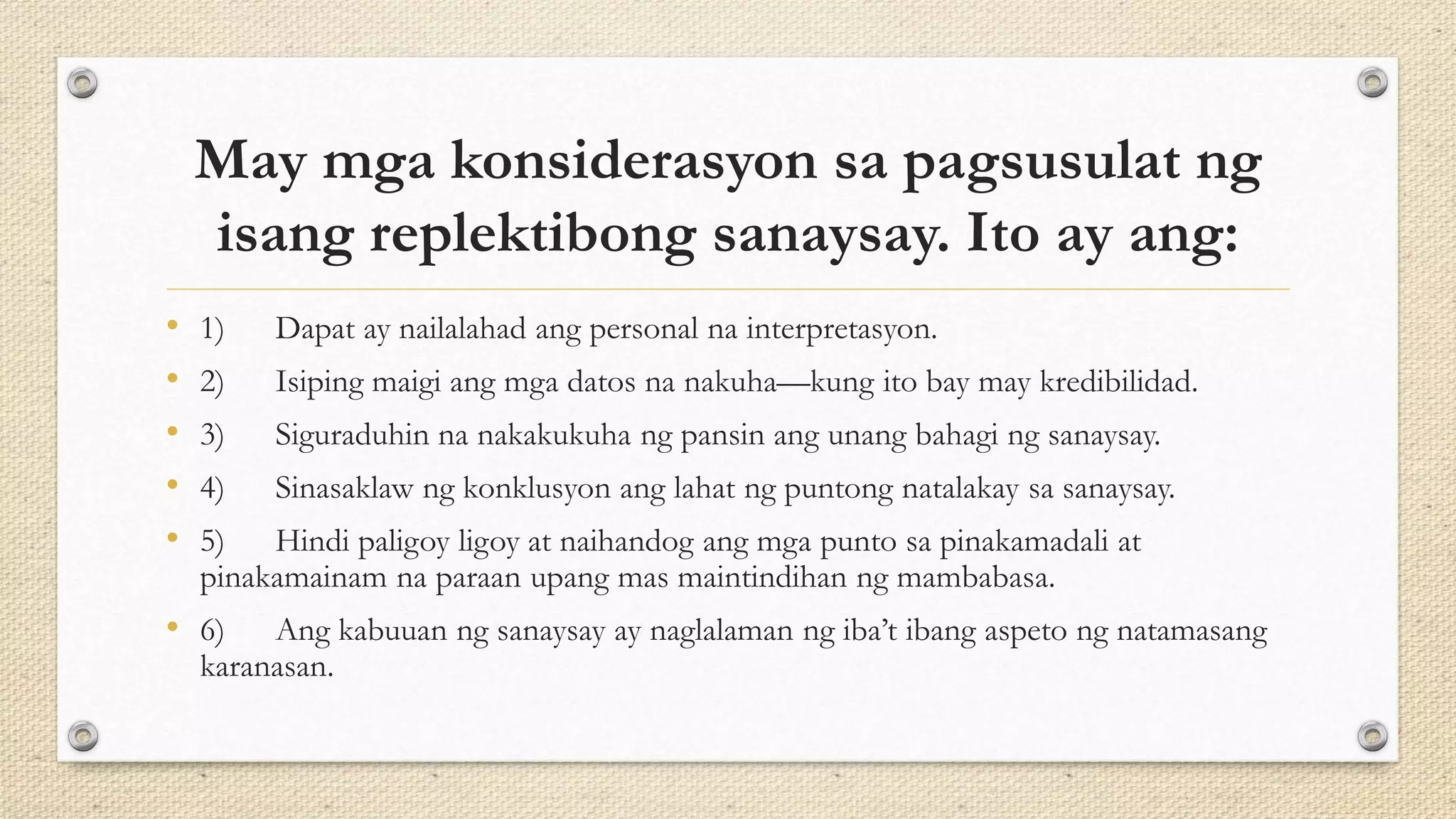 PAGSULAT NG REPLEKTIBONG SANAYSAY.pptx