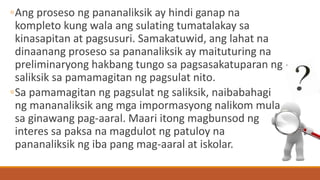 Pagsulat ng Saliksik | PPTX