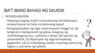 Pagsulat ng Saliksik | PPTX