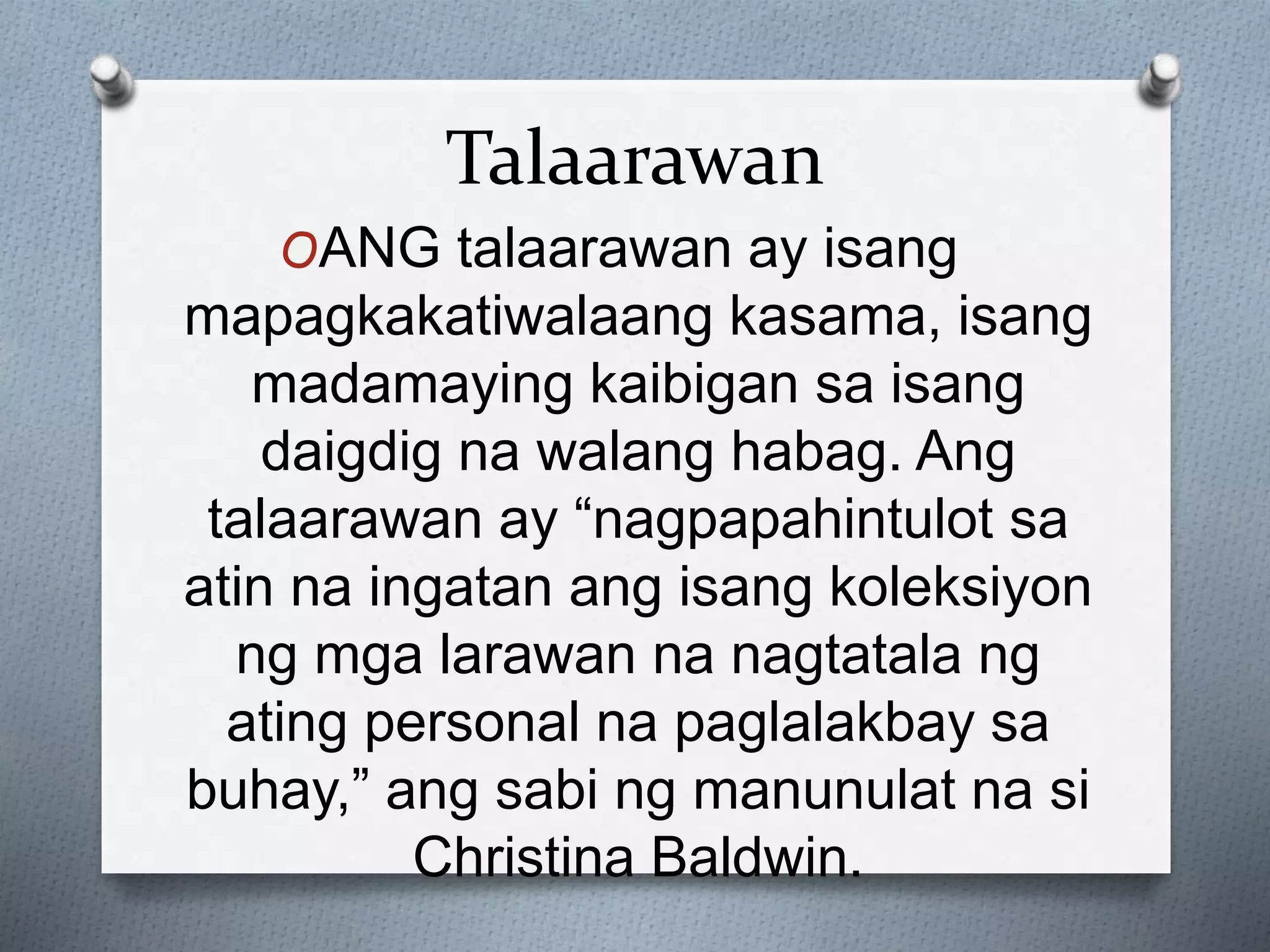 Malikhaing Di Piksyon na Pagsulat ng Talaarawan | PPTX