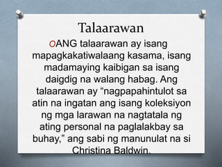 Malikhaing Di Piksyon na Pagsulat ng Talaarawan | PPTX