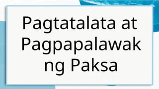 kahulugan, kahalagahan, bahagi, anyo at halimbawa ng talata | PPT