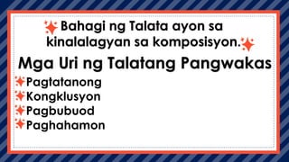 Pagsulat ng Talata - Filipino 8.pptx