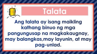 Pagsulat ng Talata - Filipino 8.pptx