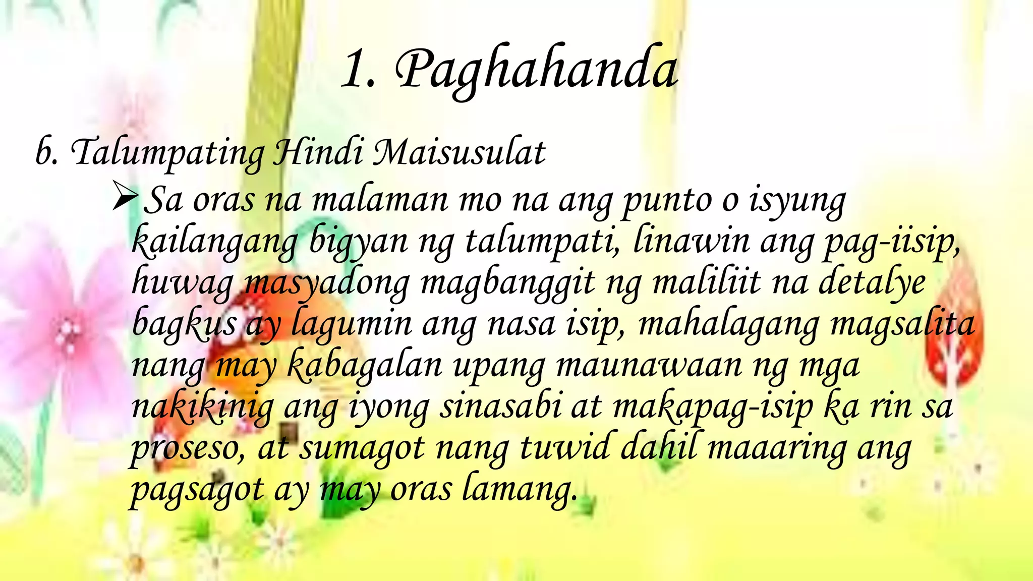 Pagsulat ng talumpati | PPTX