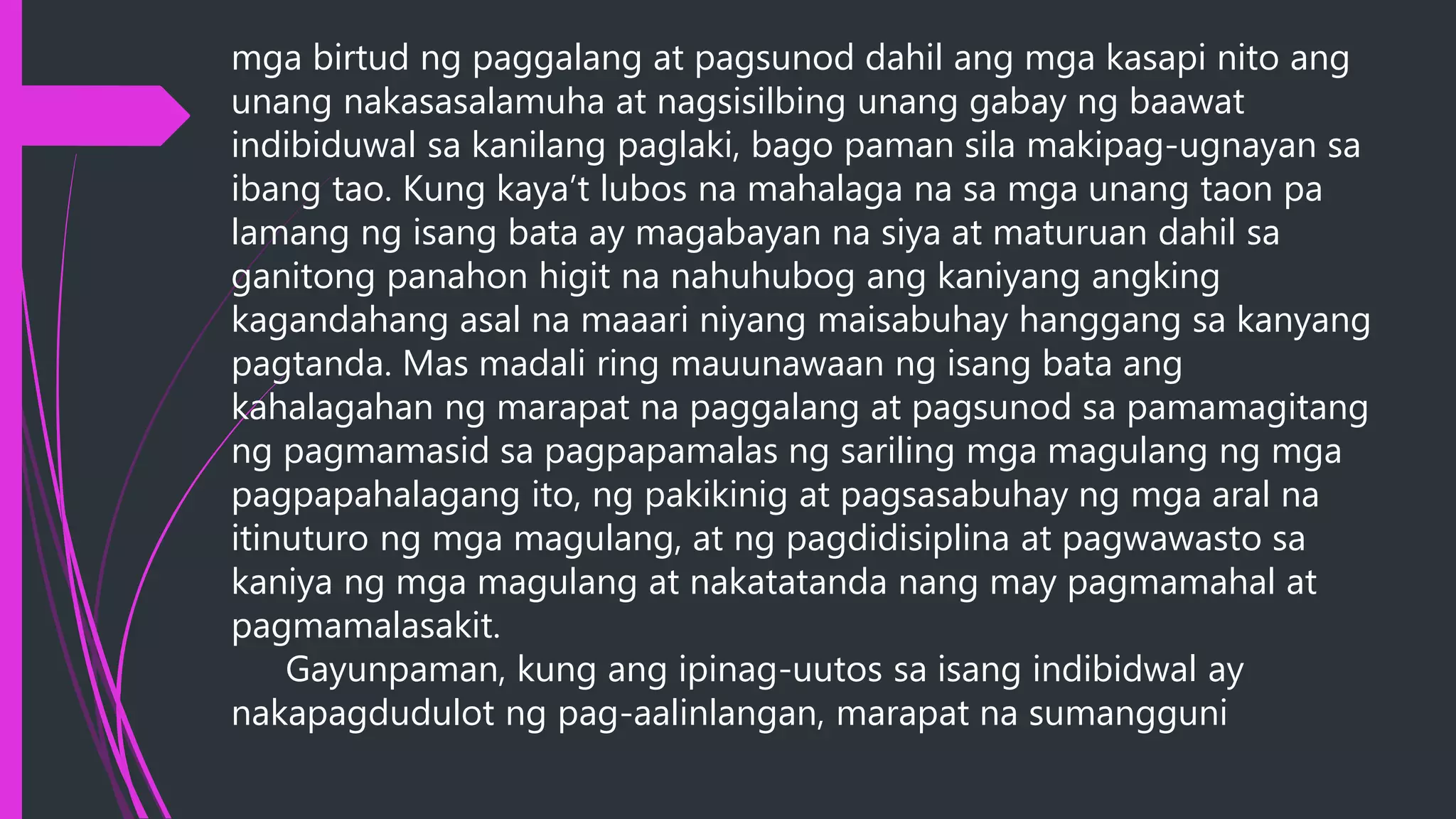 Pagsunod at paggalang sa mga magulang, nakatatanda | PPTX
