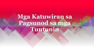 Pagsunod sa mga Tuntunin ng Pamilya | PPTX