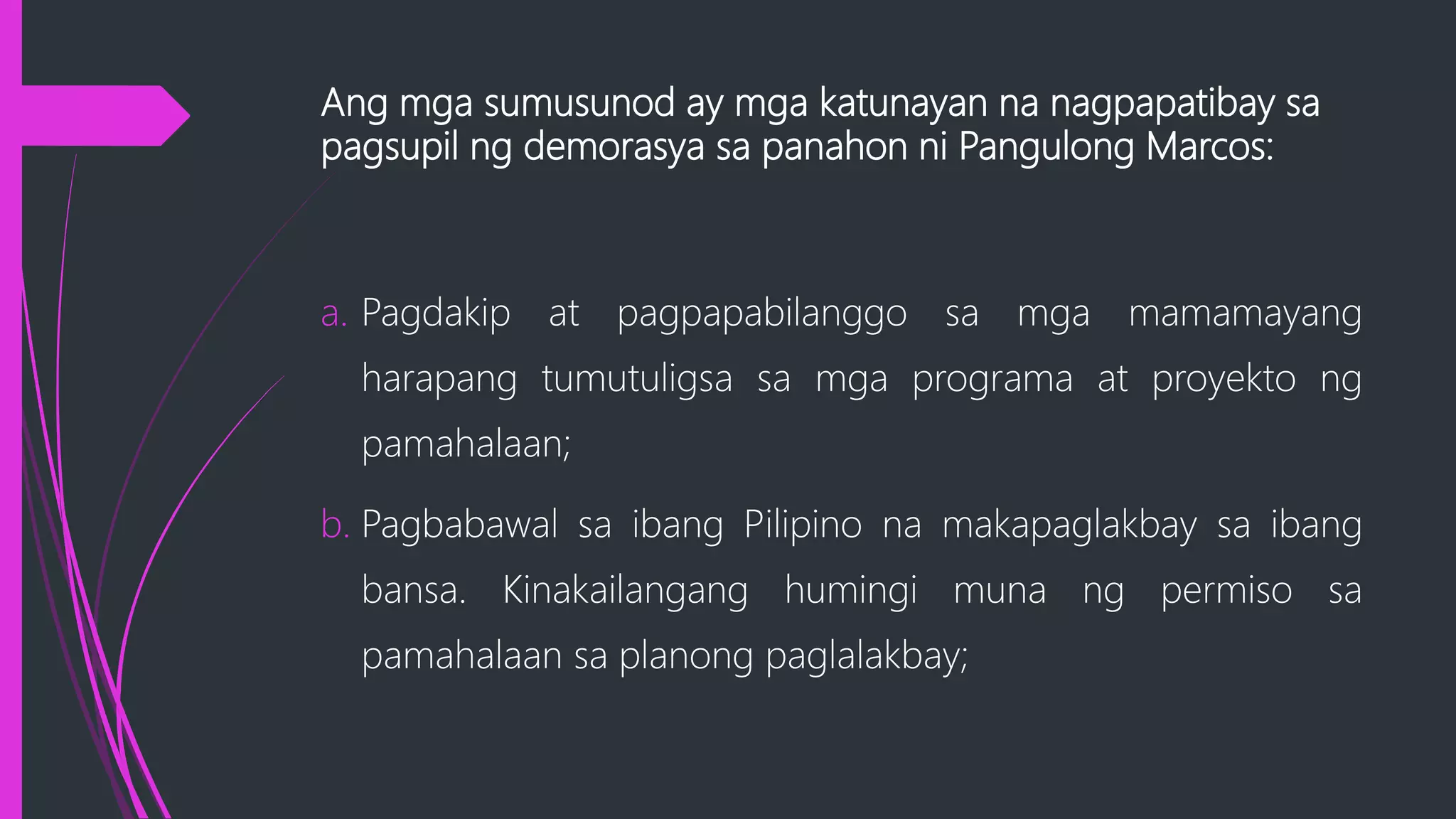 Pagsupil sa Demokrasya | PPTX