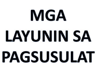 Makrong Kasanayang : Pagsusulat | PPTX