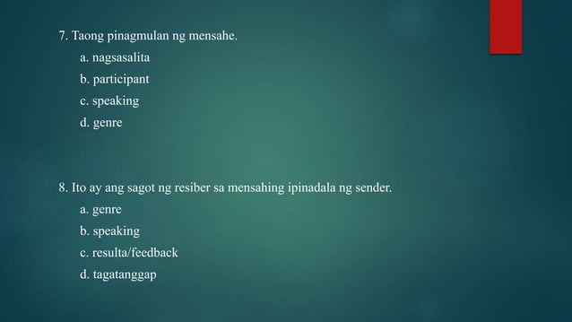 PAGSUSULIT Sa Filipino 2 Unang baitang sa kolehiyo | PPT PAGSUSULIT Sa Filipino 2 Unang baitang sa kolehiyo | PPT