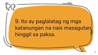 PAGSUSULIT #1(WEEK1-2).pptxPagsusulit sa Filipino | PPT