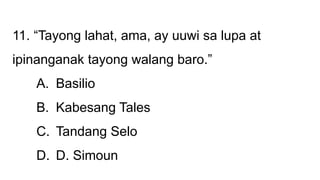 pagsusulit sa el filibusterismo sa ika-10 baitang.pptx