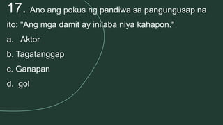 PAGSUSULIT SA FILIPINO 10.pptx
