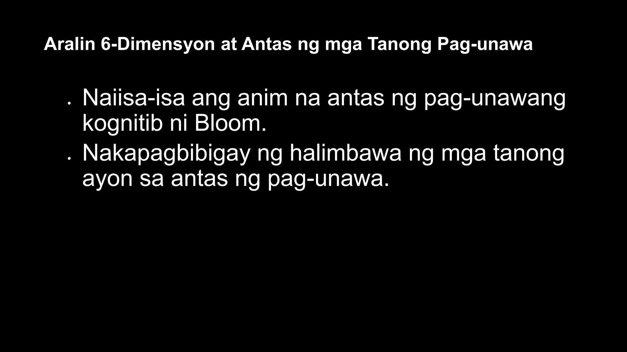 Mga talaan ng mga paksa para sa pagsusulit wika | PPT