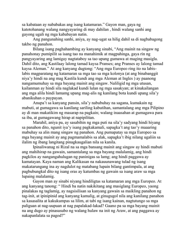 pagsasatao ni rizal | DOCX