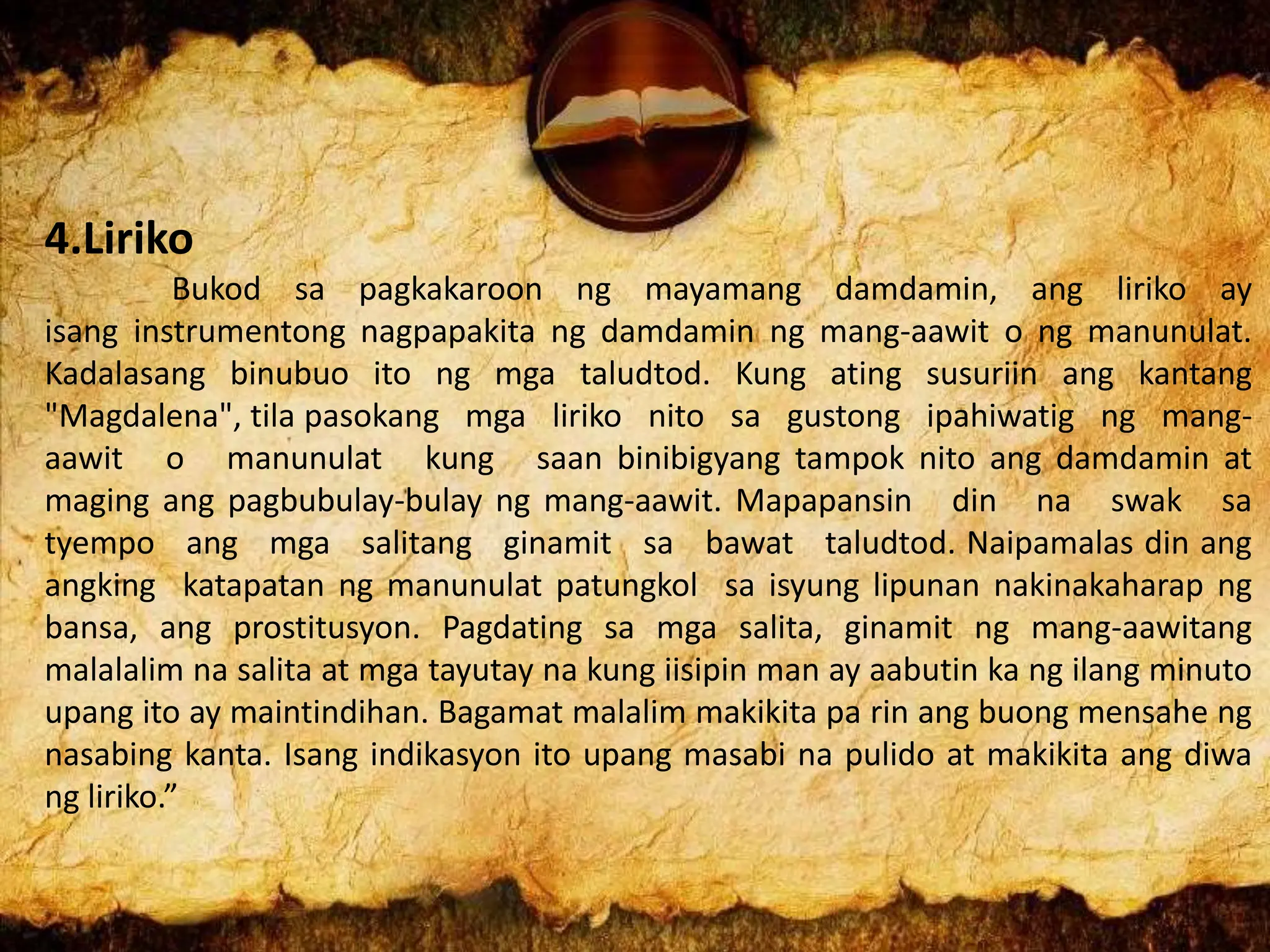Pagsusuri-sa-awit-Presentasyon.pptx Mga teorya sa panitikan | PPTX