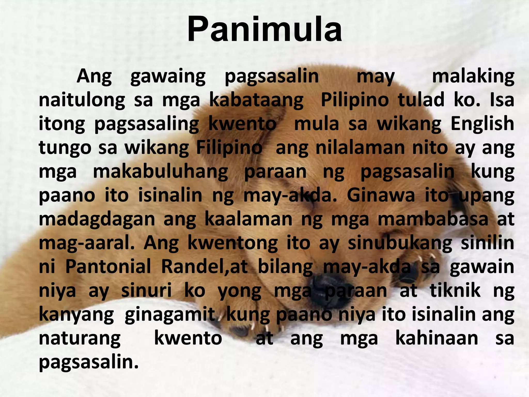 Pagsusuri ng isang pagsasalin | PPTX