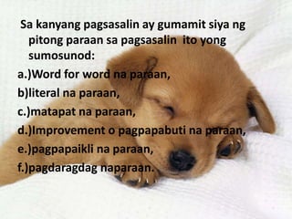 Pagsusuri ng isang pagsasalin | PPTX