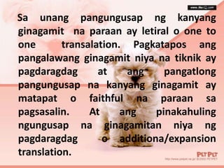 Pagsusuri ng isang pagsasalin | PPTX