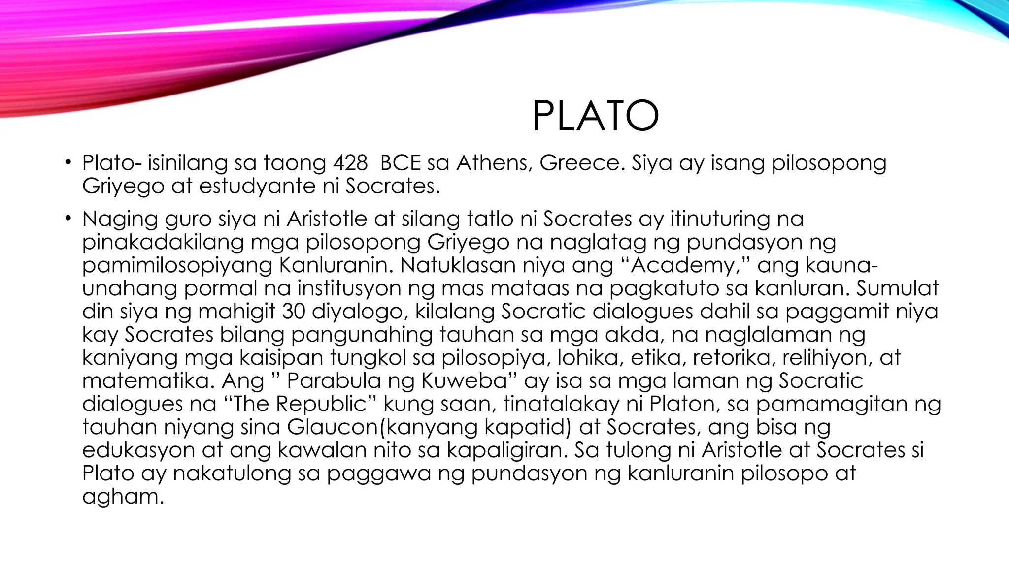 Pagsusuri sa Alegorya ng Yungib ni John Paul Chico.pptx