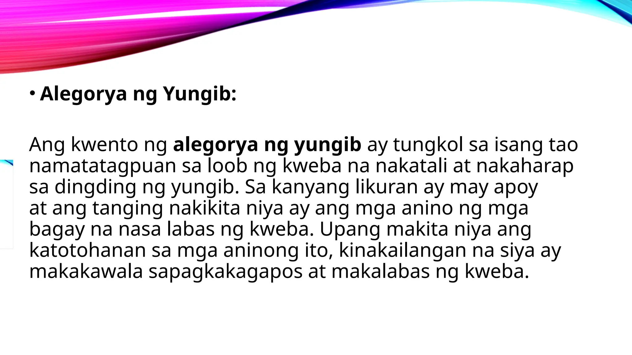 Pagsusuri sa Alegorya ng Yungib ni John Paul Chico.pptx