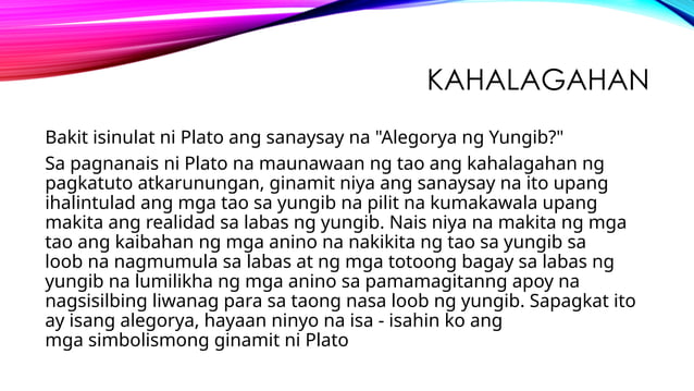 Pagsusuri sa Alegorya ng Yungib ni John Paul Chico.pptx