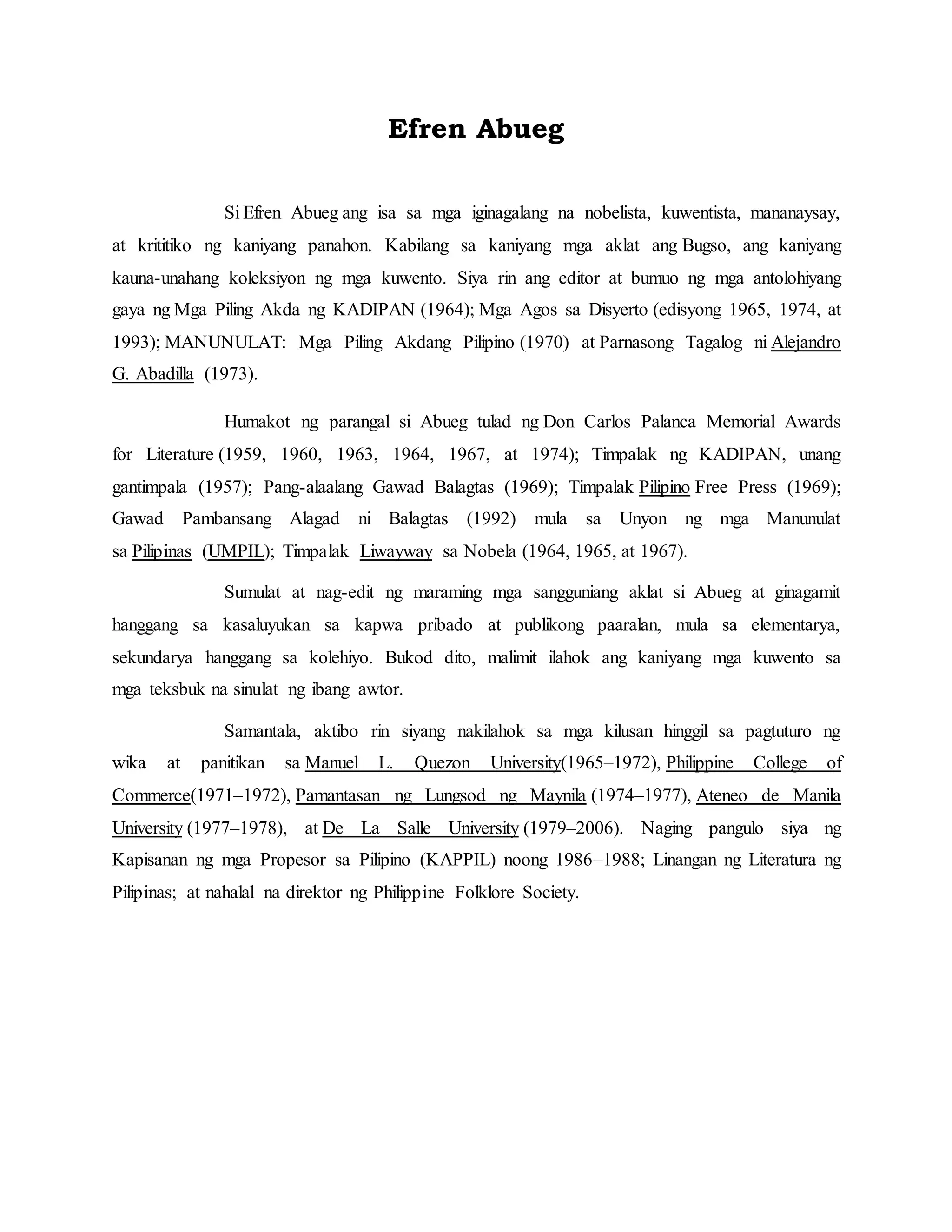 Pagsusuri sa panitikang pilipino sa panahon ng kontemporaryo | DOCX