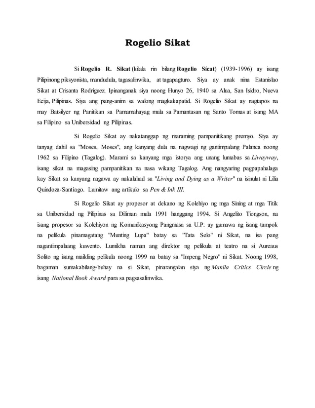 Pagsusuri sa panitikang pilipino sa panahon ng kontemporaryo | DOCX