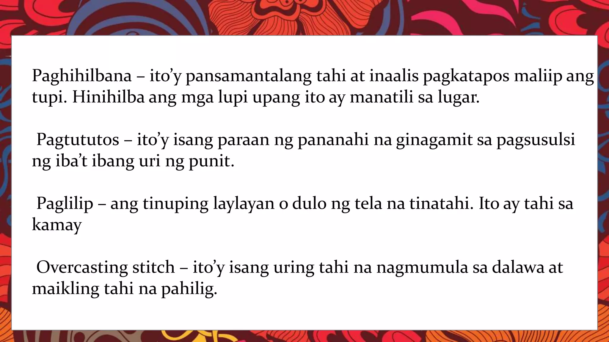 Pagsusuri sa Rehistro ng Wika ng mga Mananahi.pptx