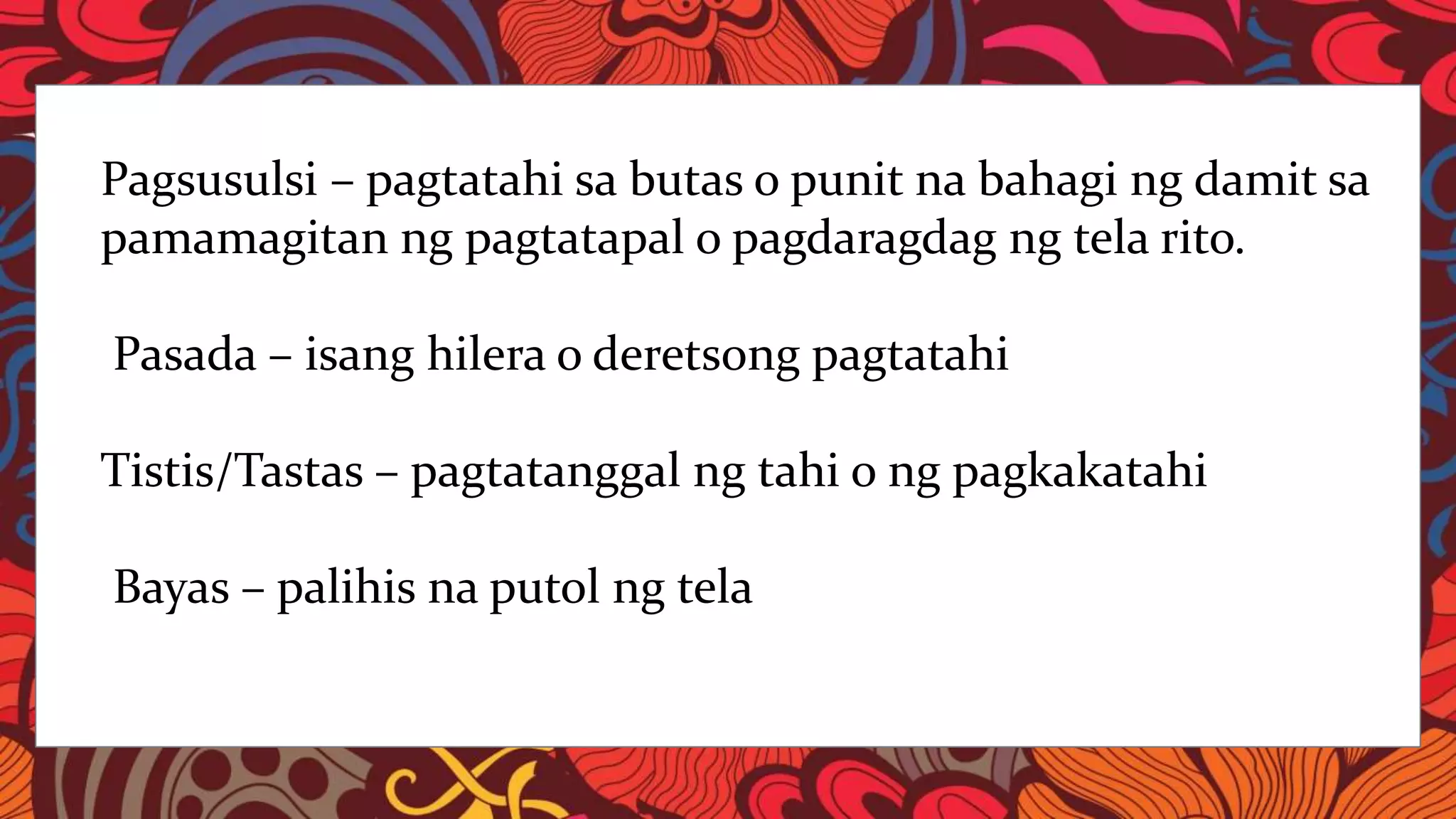 Pagsusuri sa Rehistro ng Wika ng mga Mananahi.pptx