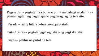 Pagsusuri sa Rehistro ng Wika ng mga Mananahi.pptx