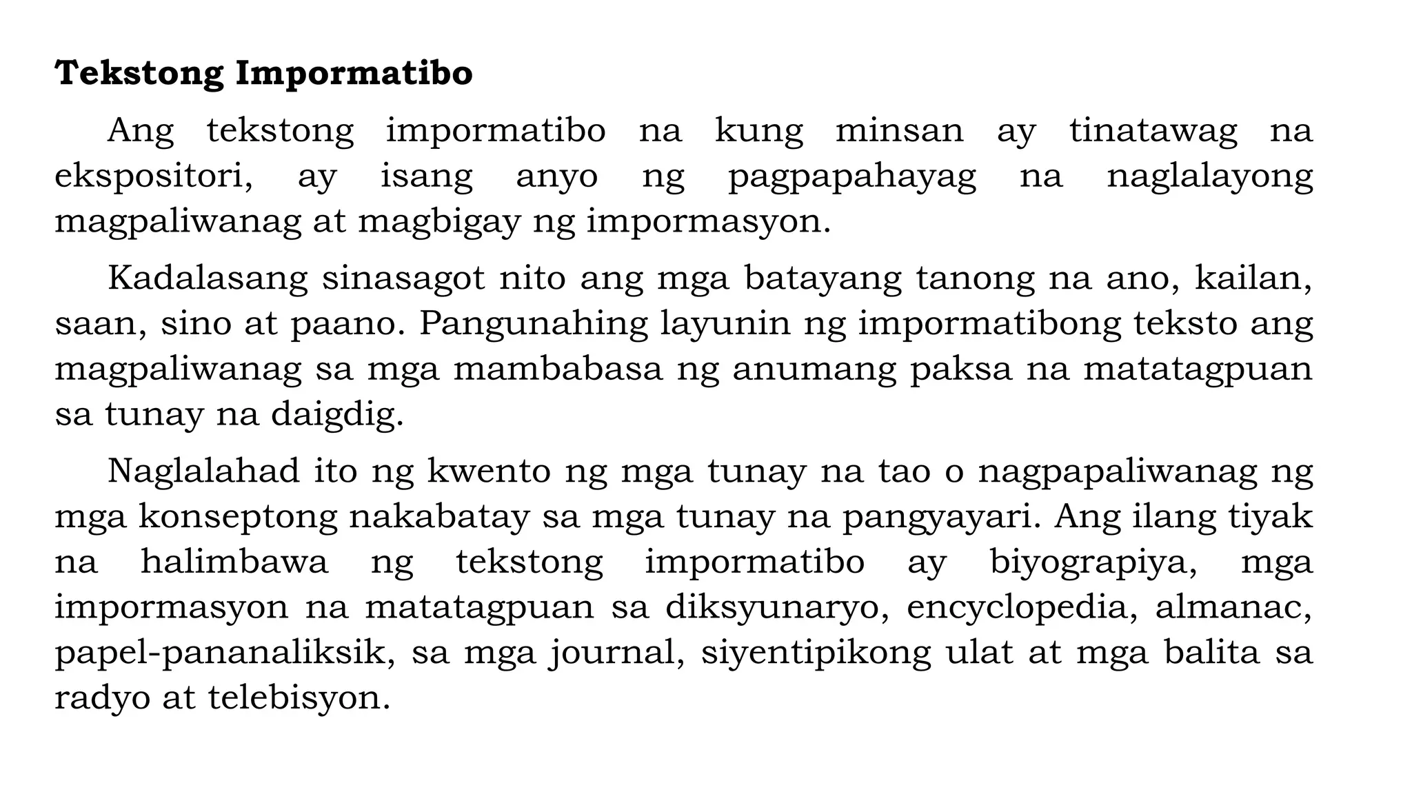 Pagtalakay sa katangian ng teksto.pptx