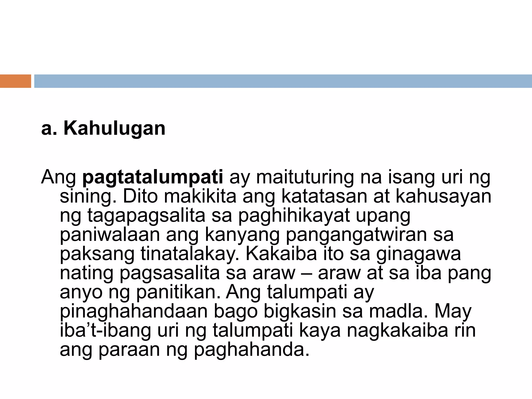 Pagtatalumpati | PPTX