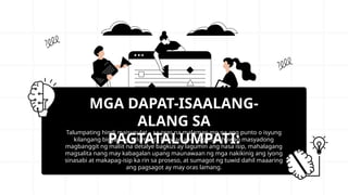 PAGTATALUMPATING DAPAT ISULAT.......pptx